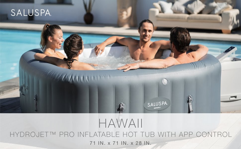 Hawaii HydroJet Pro | Bestway SaluSpa | Square Inflatable Spa