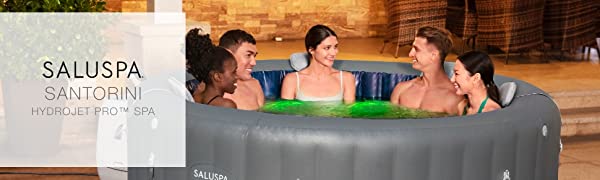 Santorini HydroJet Hot Tub | Bestway SaluSpa | Inflatable Spa