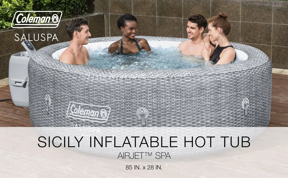 SaluSpa Sicily - 7 Person AirJet Inflatable Hot Tub Spa